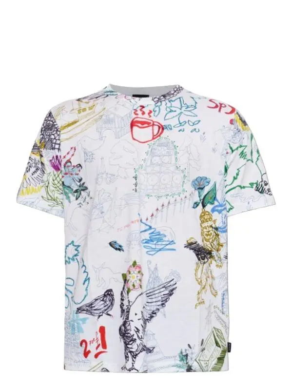 Paul Smith Sketch Print T-shirt - Multi-color