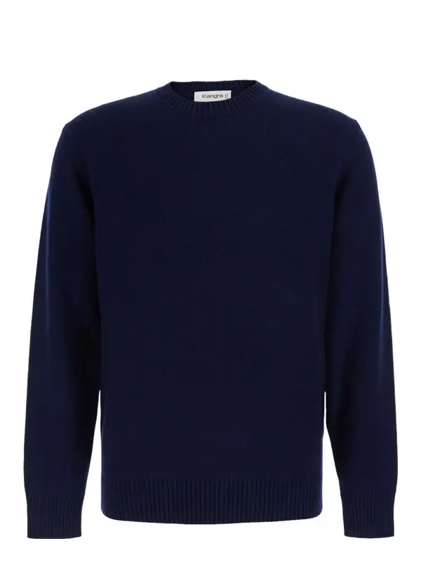 KANGRA Long-sleeve Crew-neck Sweater - Blue