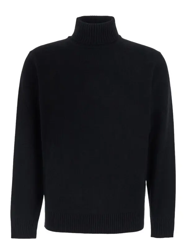 KANGRA Long-sleeve High-neck Top - Black