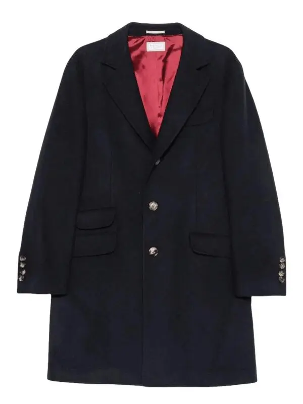 Brunello Cucinelli Collared Long-sleeved Coat - Black
