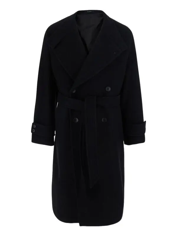 Tagliatore Double Breasted Coat - Black