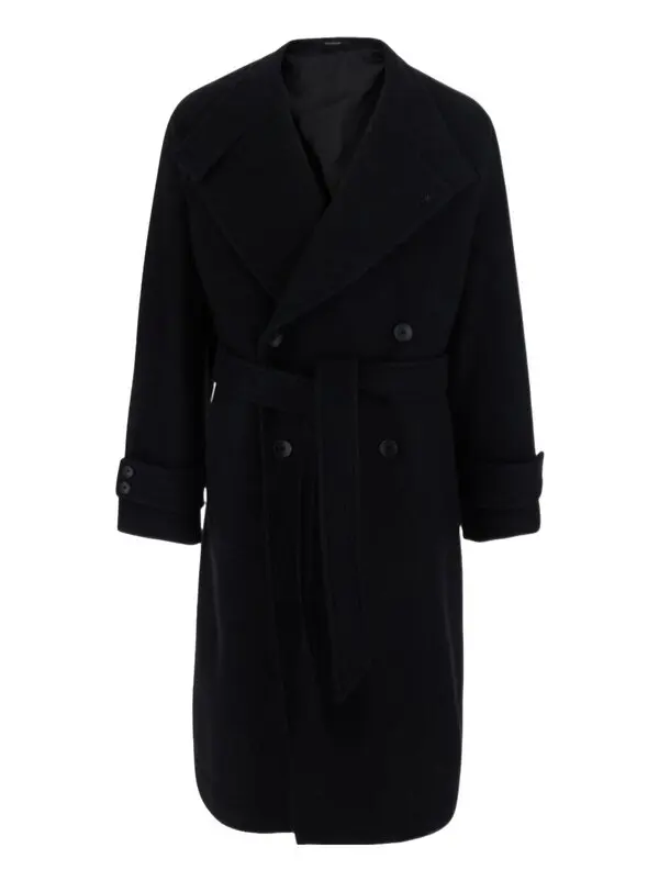 Tagliatore Double Breasted Coat - Black