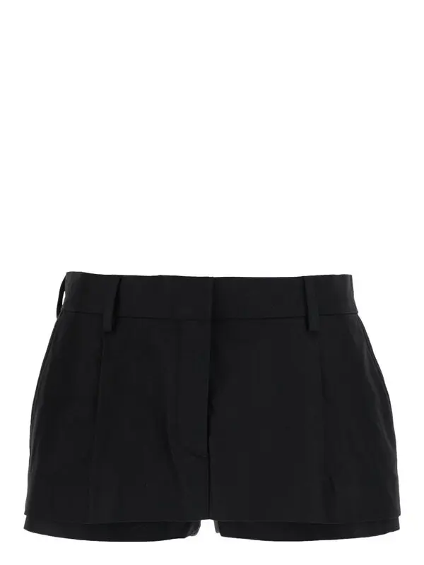 Acne Studios High-waisted Pleated Wrap Skort - Black