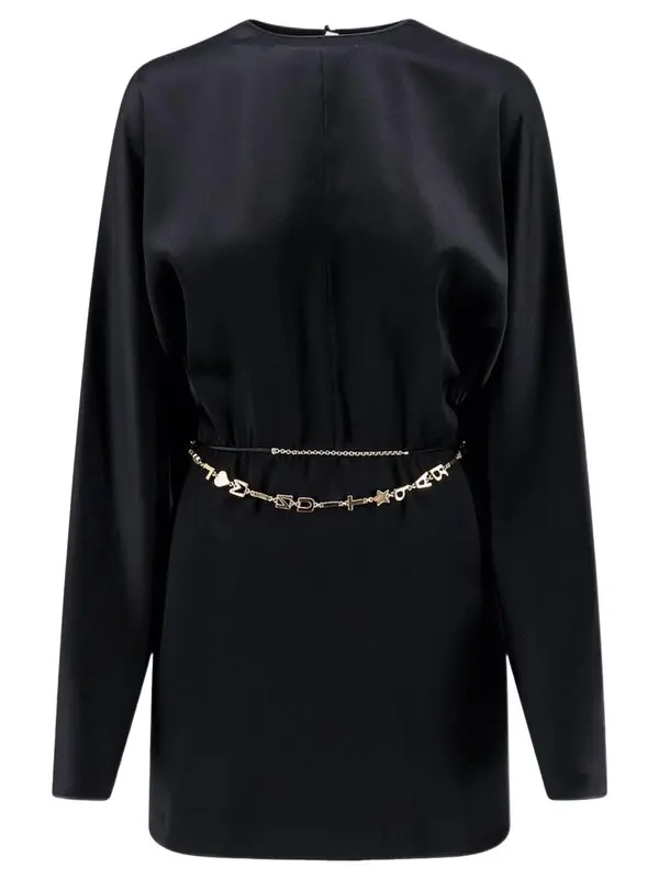 Saint Laurent Long Sleeve Dress - Black