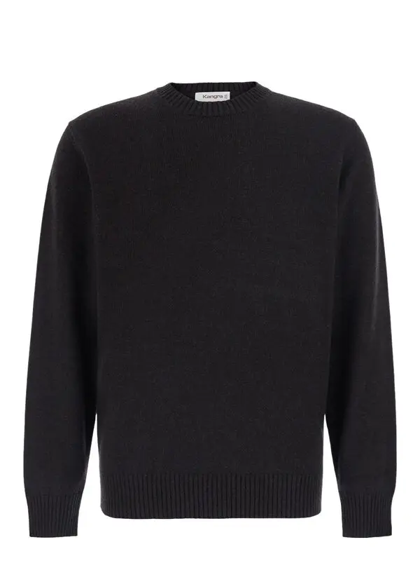 KANGRA Long-sleeve Crew-neck Sweater - Brown