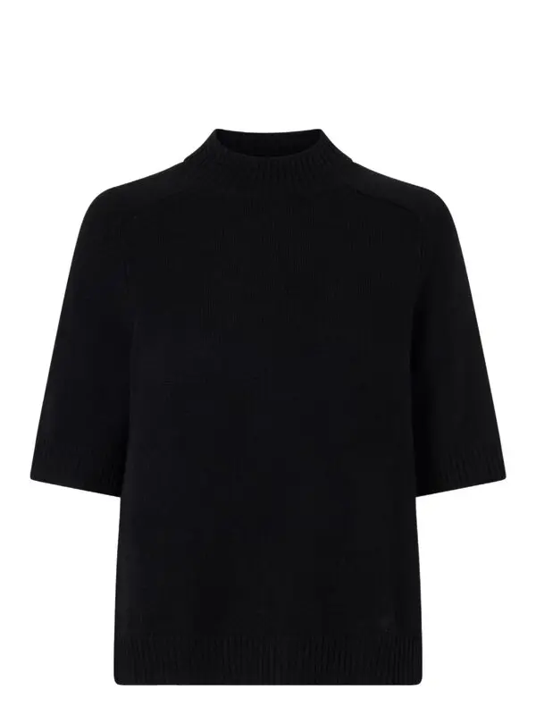 Loulou De Saison Mock Neck Raglan Knit Sweater - Black