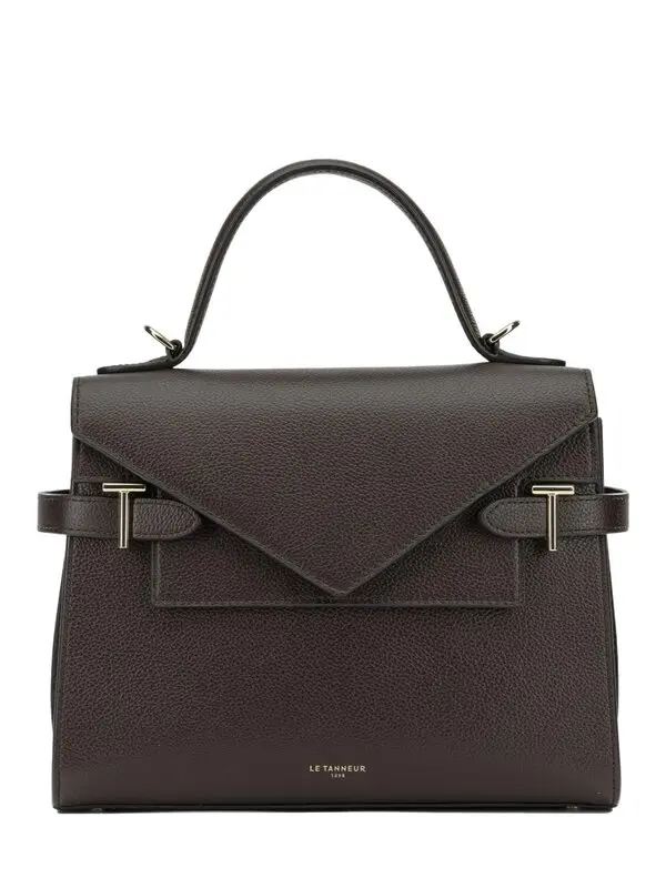 LE TANNEUR Structured Top Handle Shoulder Bag - Brown