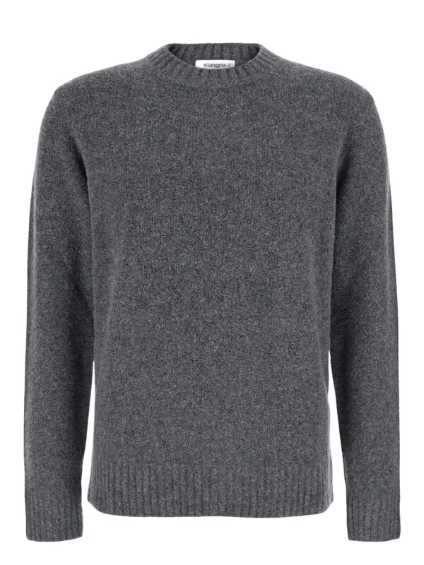 KANGRA Ribbed Crewneck Sweater - Grey