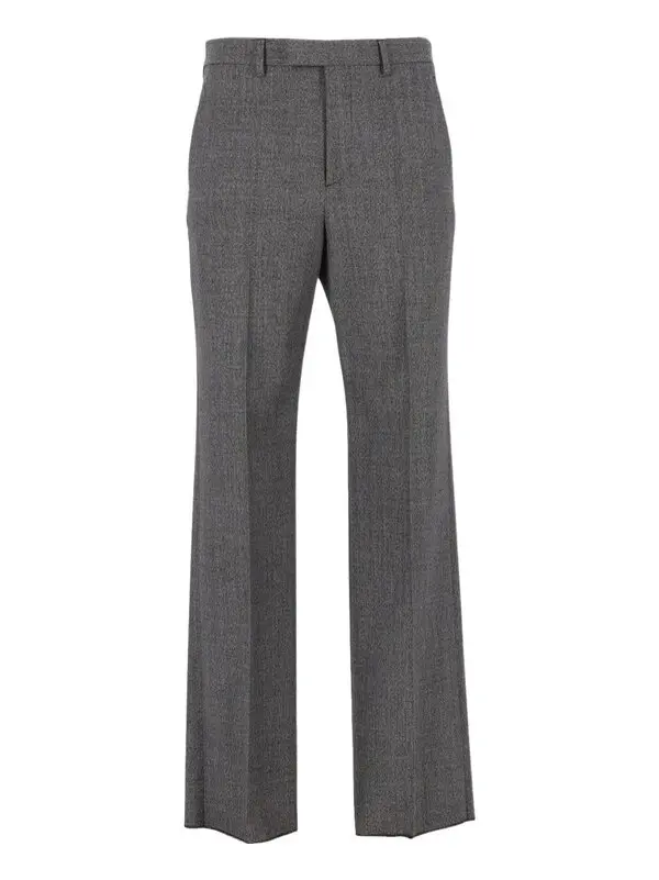 Valentino Garavani Pleated Straight Leg Trousers - Black