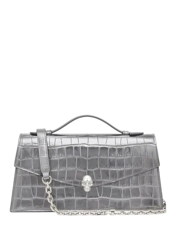 Alexander McQueen Skull Top Handle - Dark Silver