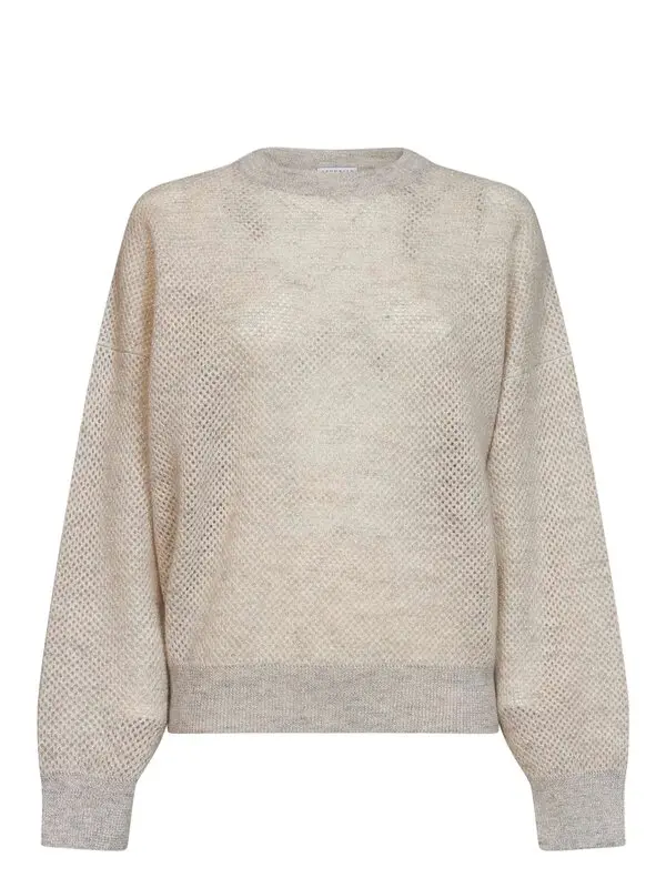 Brunello Cucinelli Crew Neck Straight Hem Jumper - Nude