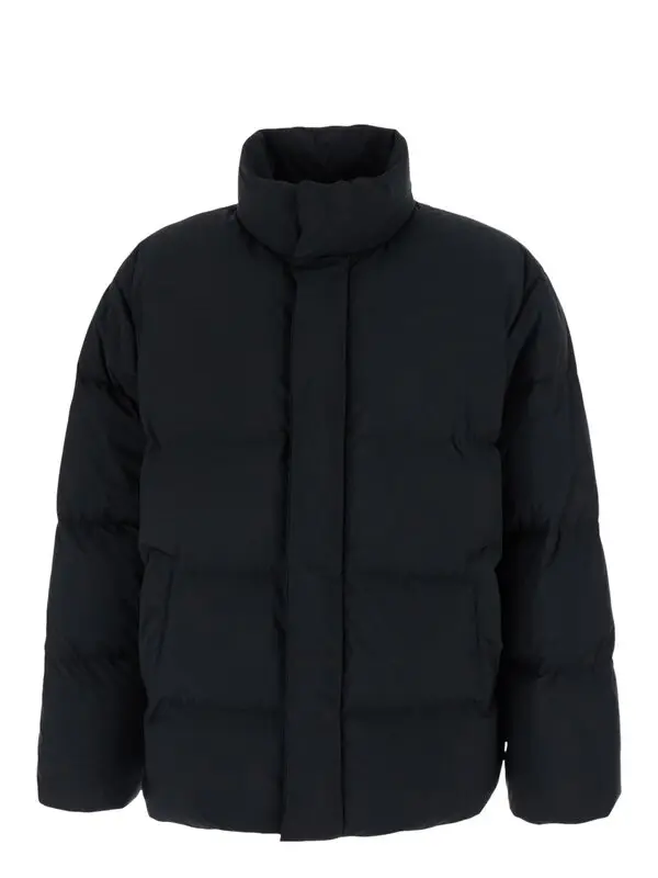 Saint Laurent Quilted High-neck Jacket - Black
