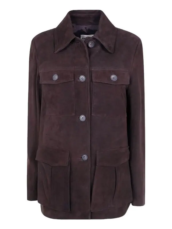SEMICOUTURE Utility Jacket - Brown