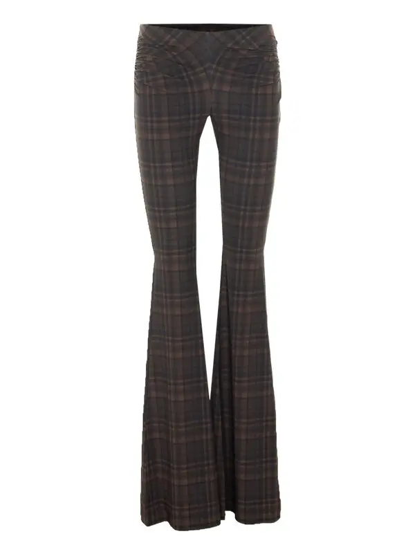 ANIYE BY Jodi Checked Flared Pants - Black