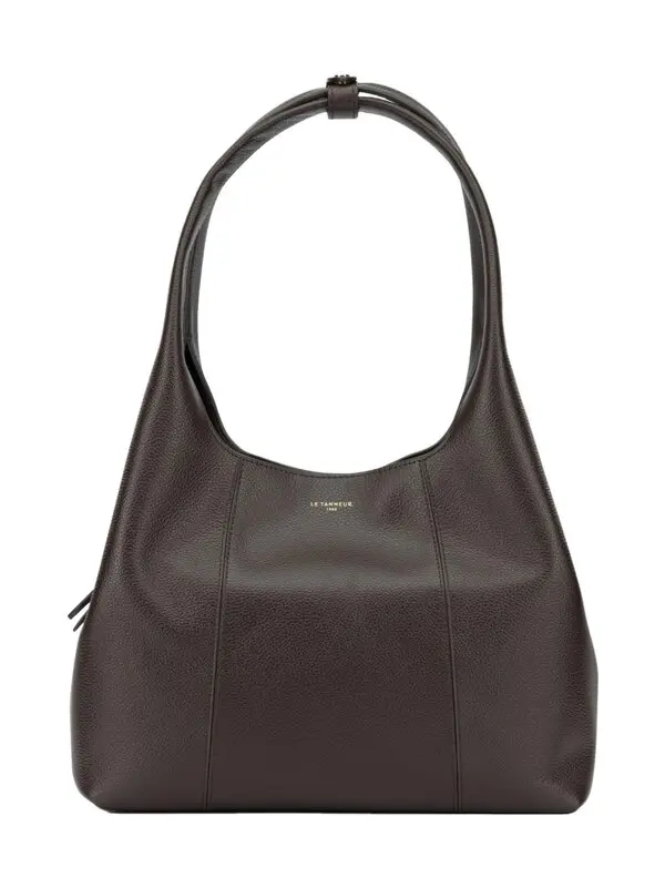 LE TANNEUR Pleated Hobo Shoulder Bag - Brown