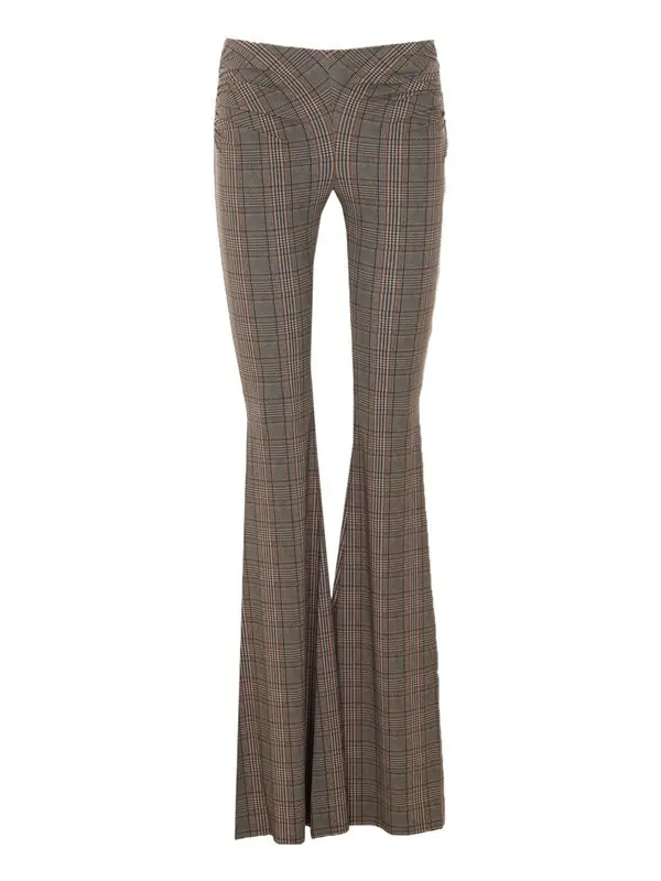 ANIYE BY Jodi Check Flared Pants - Green