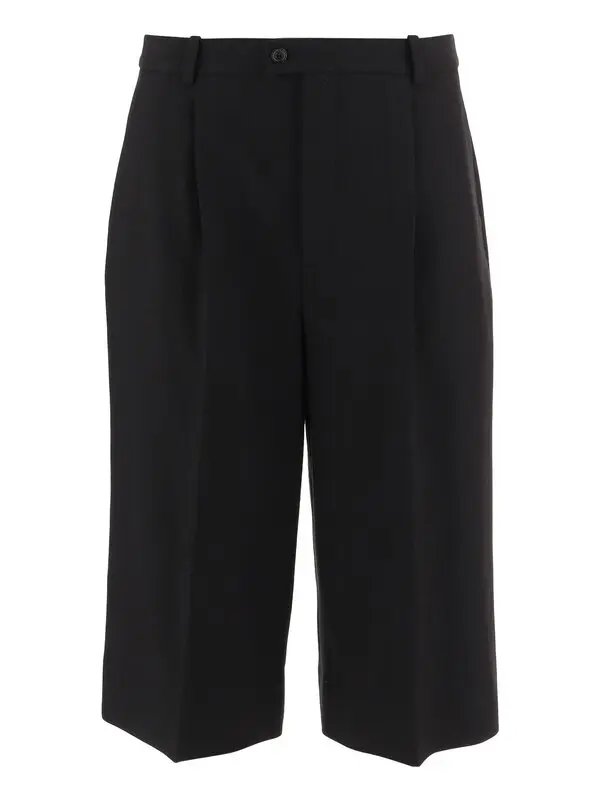 Saint Laurent Pleated Shorts - Black