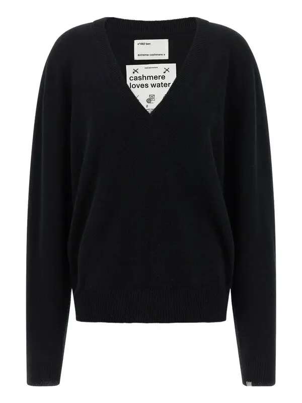 Extreme Cashmere N492 Ben V-neck Sweater - Black
