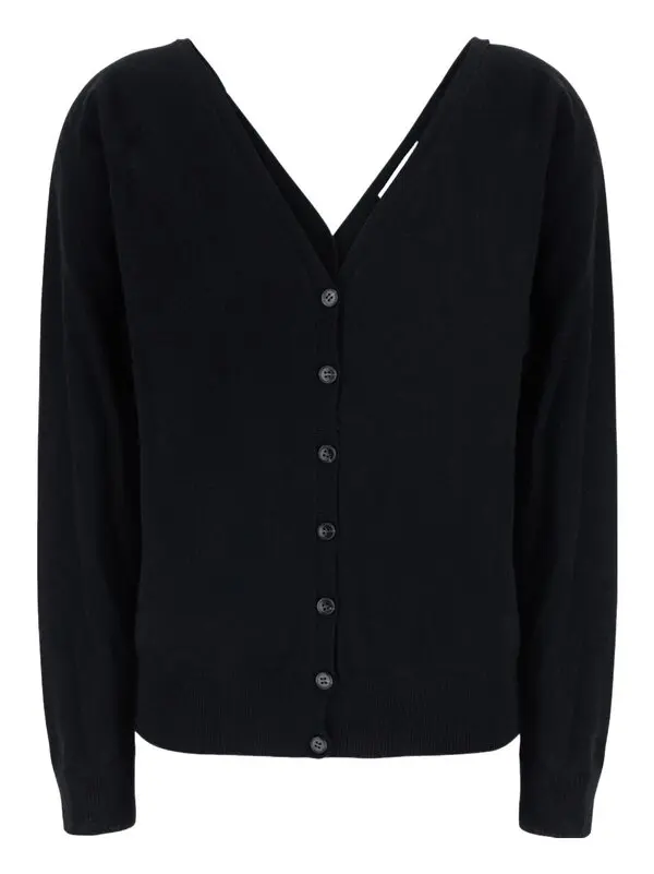 LISA YANG Jiani Reversible V-neck Cardigan - Black