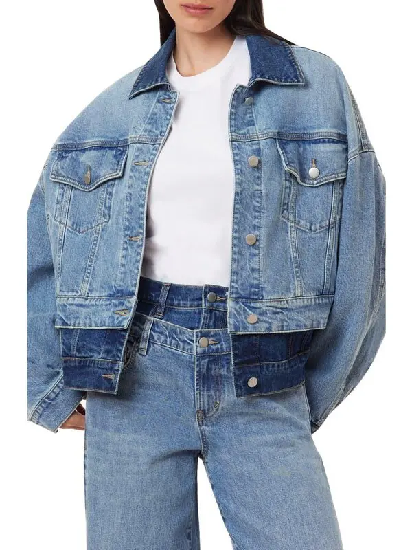 Habitual Double Denim Trucker Jacket - Coast