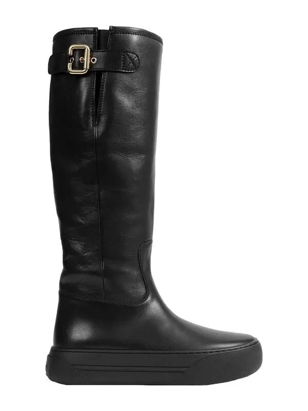 Chloé Delia High Buckled Boots - Black