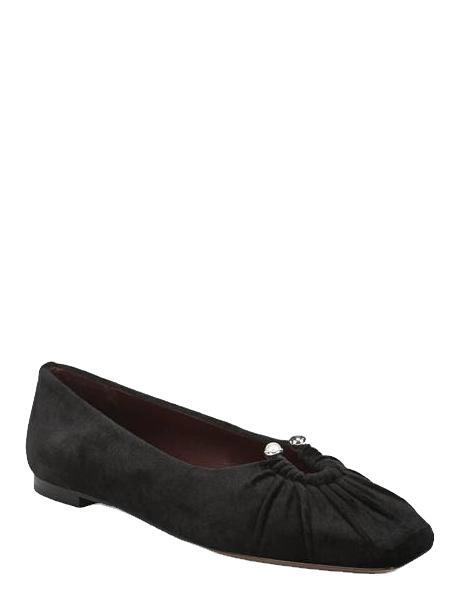 Vince Dany Pleated Ballet Flat - Black