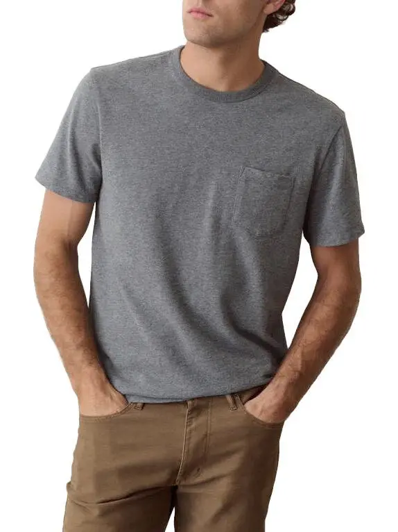 Marine Layer Luxe Slub Pocket T-shirt - Heather Grey