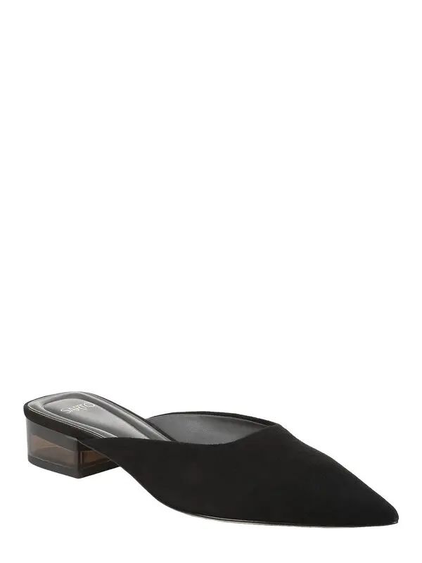 Franco Sarto Bennet Embellished Mesh Pointed Toe Mule - Black
