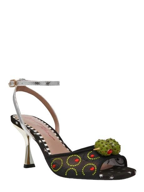 Betsey Johnson Martini Ankle Strap Sandal - Black Multi