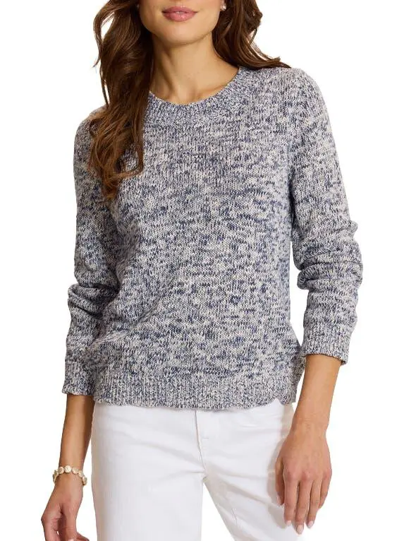 Tommy Bahama Surf Shore" Mouline Jersey Crewneck Sweater - Dk Bluestone