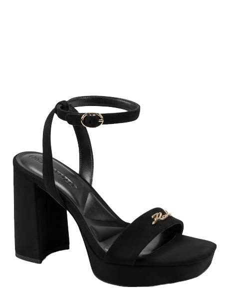 Karl Lagerfeld Paris Platform Ankle Strap Sandals - Black