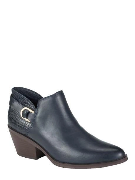 BARETRAPS Duala Block Heel Ankle Bootie - Navy