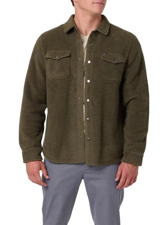 O'Neill Glacier Solid Superfleece Snap-up Overshirt - Army