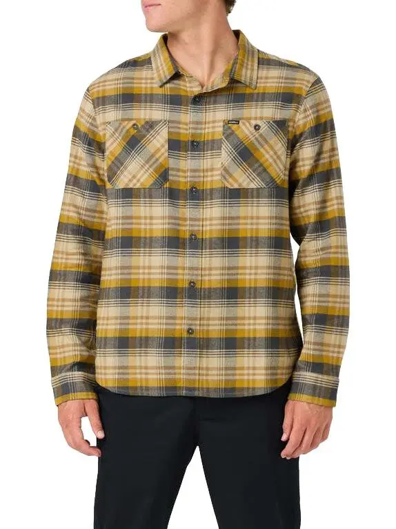 O'Neill Coastline Plaid Stretch Cotton Flannel Button-up Shirt - Twill