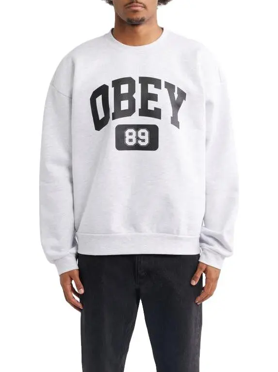 Obey Academy Graphic Sweatshirt - Ash Grey