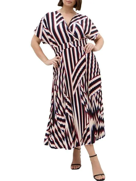 City Chic Eloisa Stripe Maxi Dress - Timeless Stripe