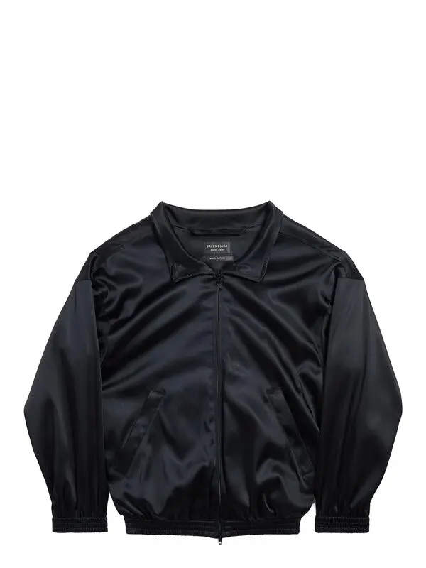 Balenciaga Off-shoulder Track Jacket - Black