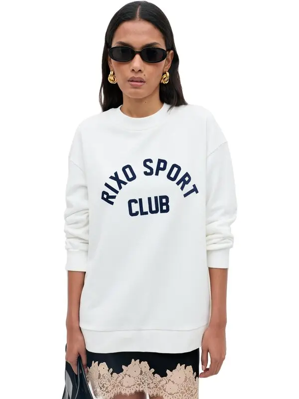 Rixo Sport Club Sweatshirt - White