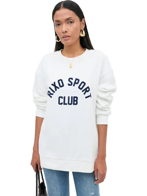 Rixo Sport Club Sweatshirt - White