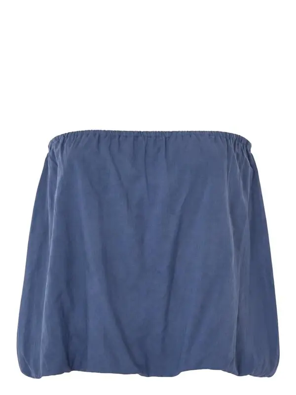 PAR Y ESCALA Sl Ina Strapless Top - Blue