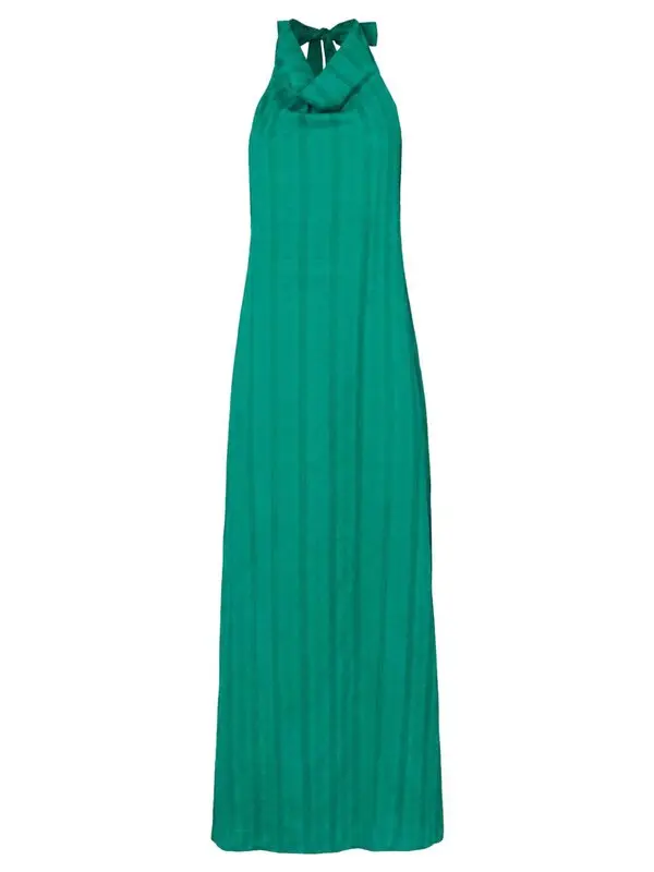 PAR Y ESCALA Adrie Halterneck Maxi Dress - Green