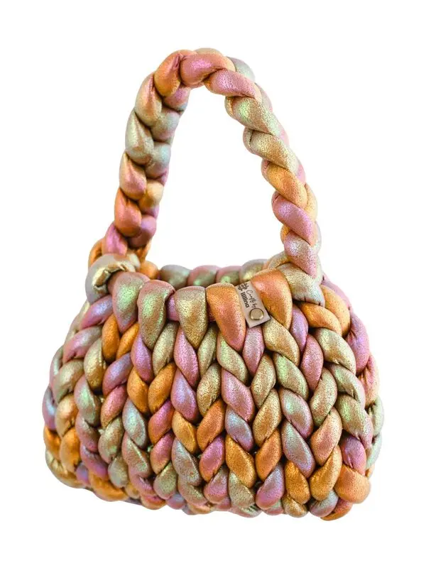 ILLLINA Peach Metallic Statement Bag – Candy - Rose Gold