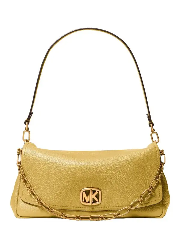 Michael Kors Bryant Large Textured Leather Convertible Shoulder Bag In By - Green