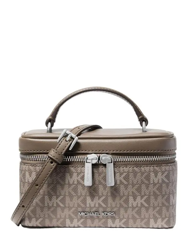 Michael Kors Vivi Small Signature Logo Vanity Crossbody Bag - Grey