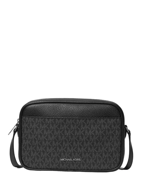 Michael Kors Jet Set Travel Large Signature Logo Camera Crossbody Bag - Black