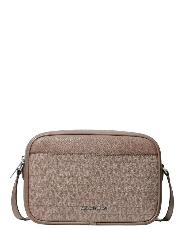 Michael Kors Jet Set Travel Large Signature Logo Camera Crossbody Bag - Grey