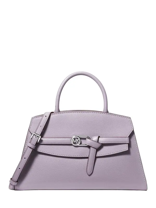 Michael Kors Greta Medium Leather Satchel - Purple