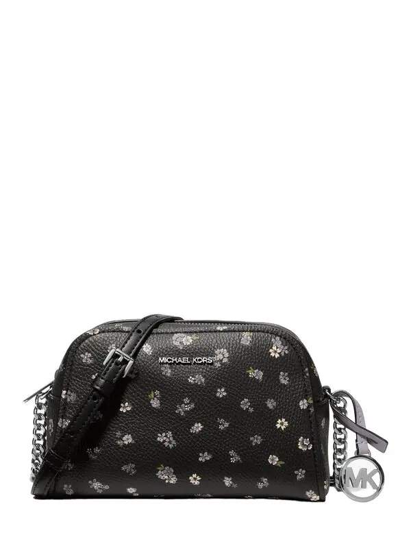 Michael Kors Ashton Extra-small Floral Printed Camera Crossbody Bag - Black