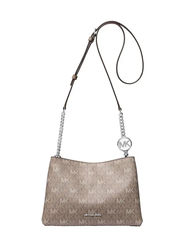 Michael Kors Christina Small Signature Logo Crossbody Bag - Grey