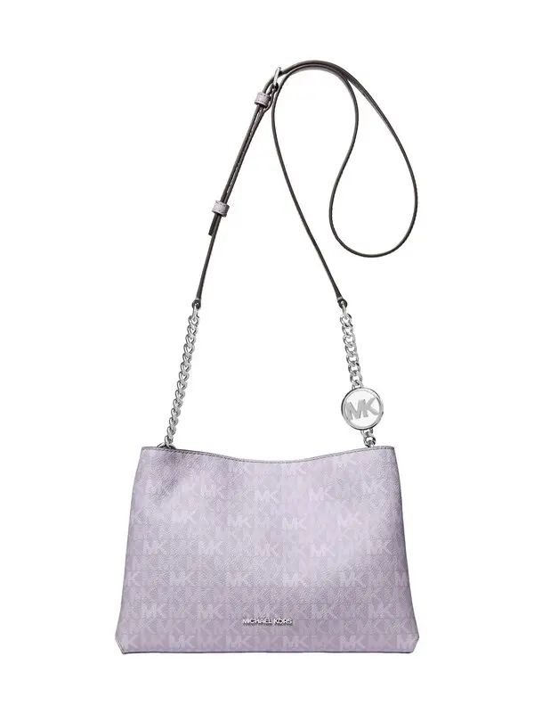 Michael Kors Christina Small Signature Logo Crossbody Bag - Purple